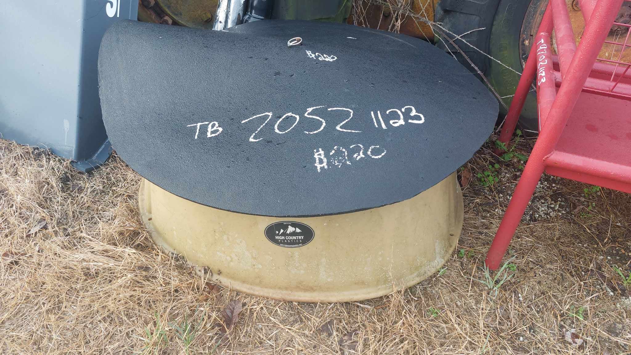 Yellow Mineral Feeder w/ Flap | Ivey's Equipment