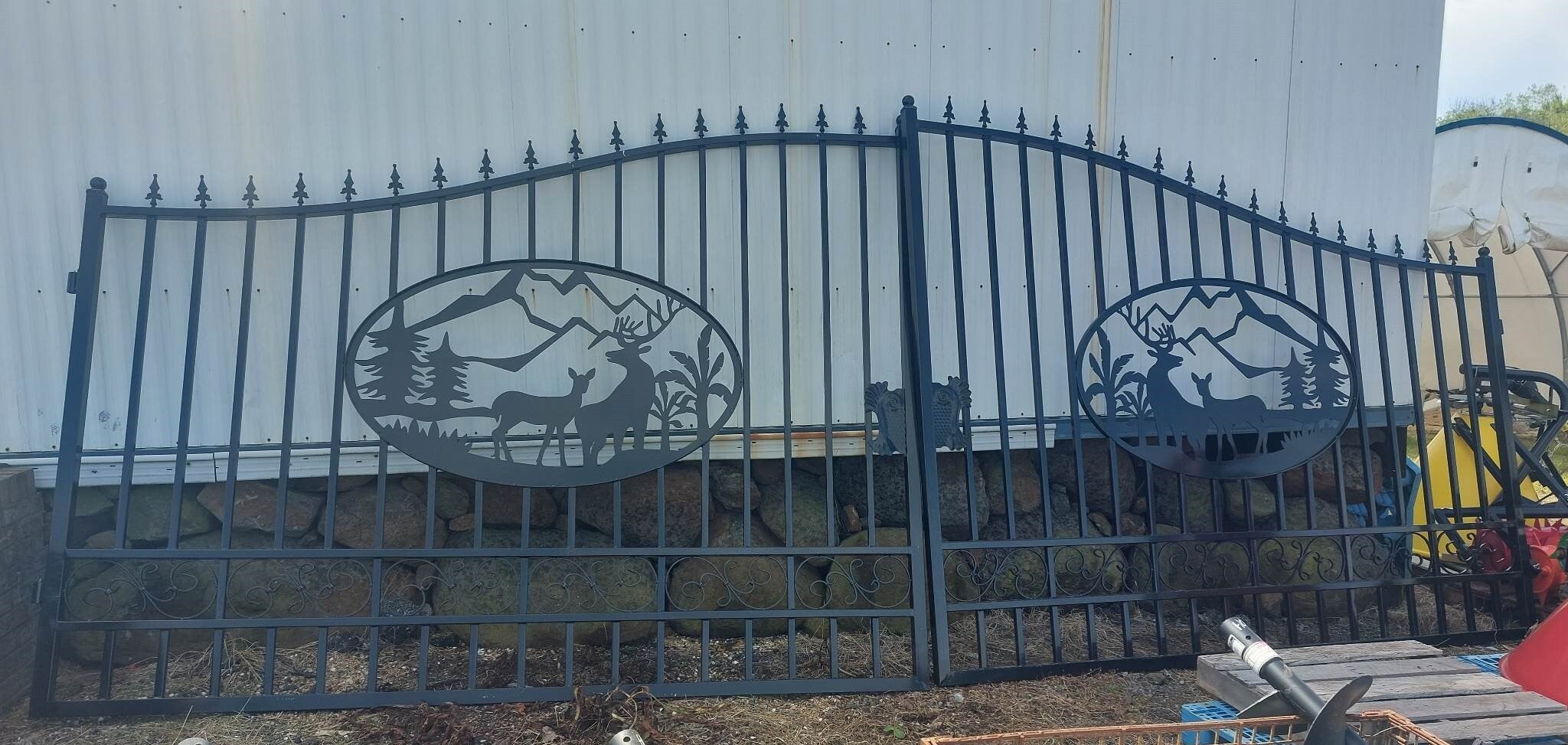 Decorative Deer Scene Gates - NO WARRANTY | Ivey's Equipment